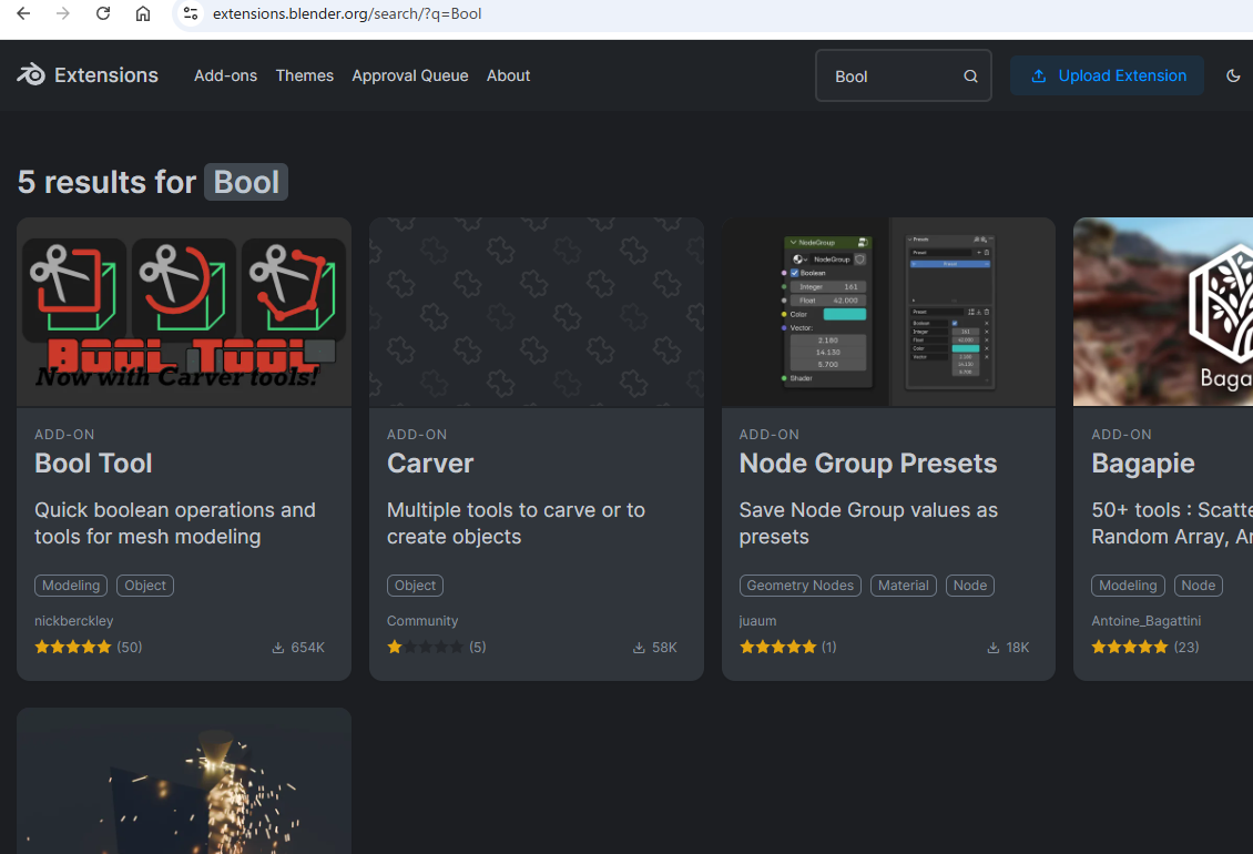 BlenderにBoolToolアドオンを追加する | タンス